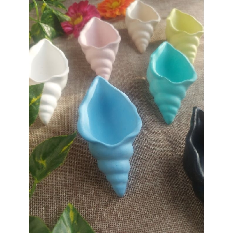 Mini conch pointed container pot for home decor, jewelry or desk ...