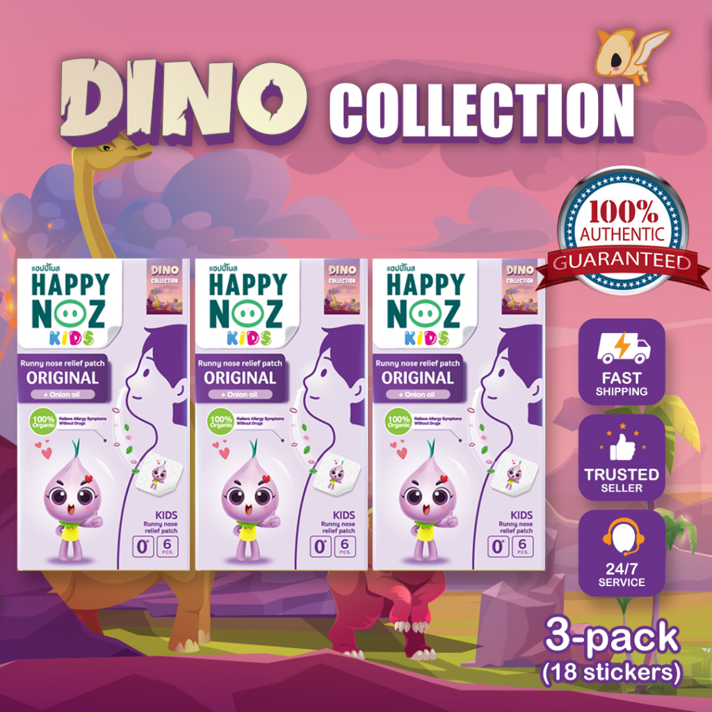 Dino Collection - Happy Noz Sticker Patch - Original Formula - Onion Patch Essential Oil Extract ...