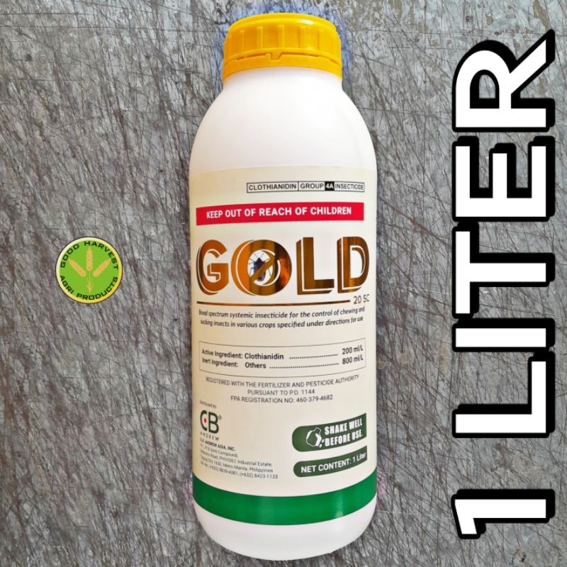 GOLD 20 SC (1 LITER) CLOTHIANIDIN INSECTICIDE by C.B. ANDREW | Shopee ...