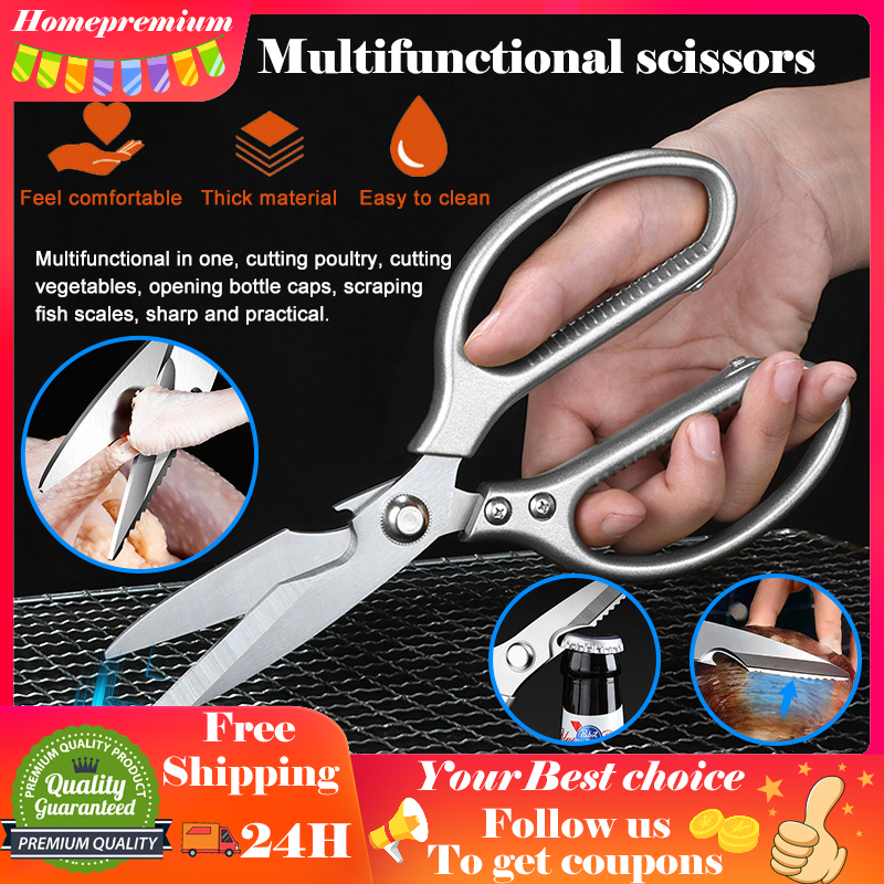 Stainless Steel Kitchen Scissors Multifunctional High Quality Cutter ...