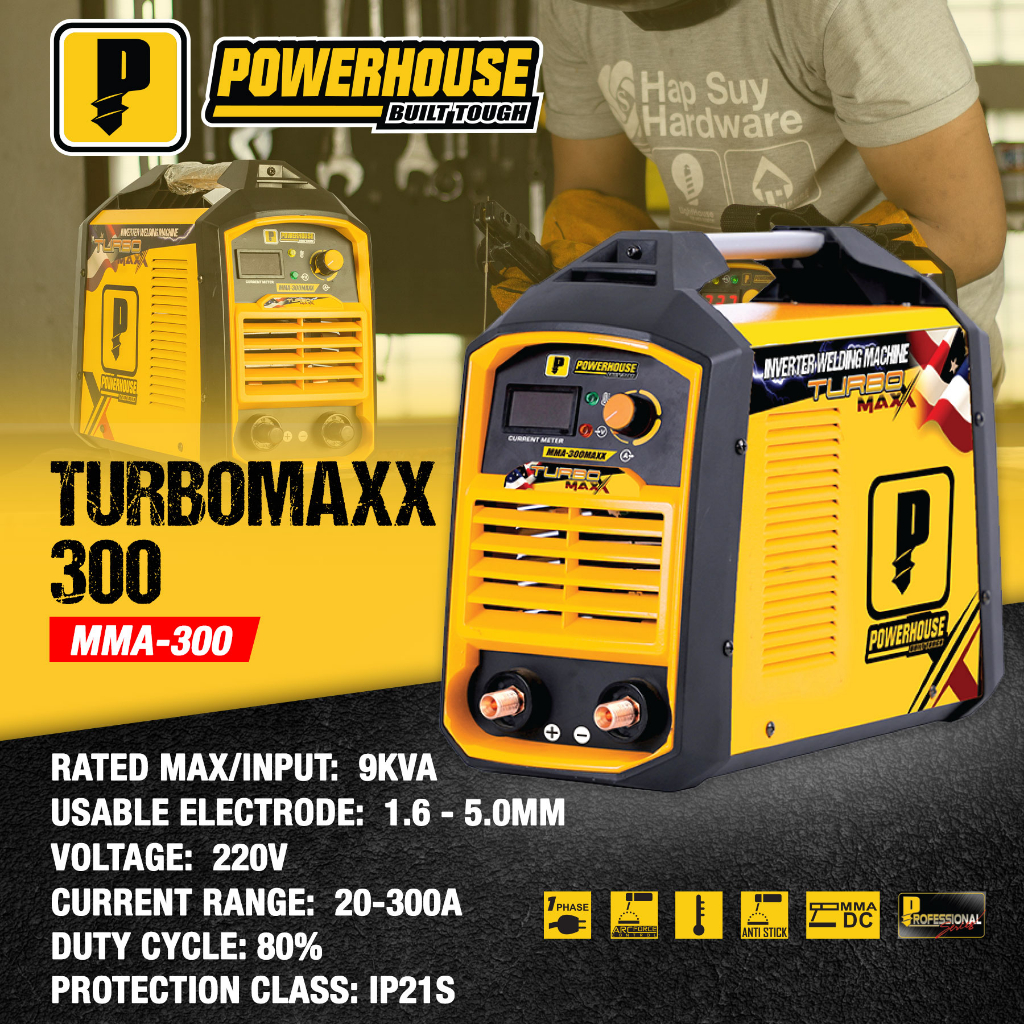 Powerhouse Portable Inverter Type Arc Mma Welding Machine TURBOMAXX ...