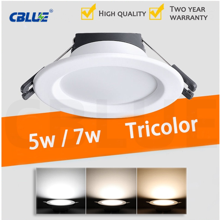 CBLUE LED Downlight 220V Spot Three colors dimming 5W 7W Recessed in ...