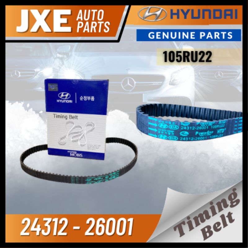 HYUNDAI Timing Belt 105Teeth(105RU22) for Accent,Elantra,Getz,Matrix ...
