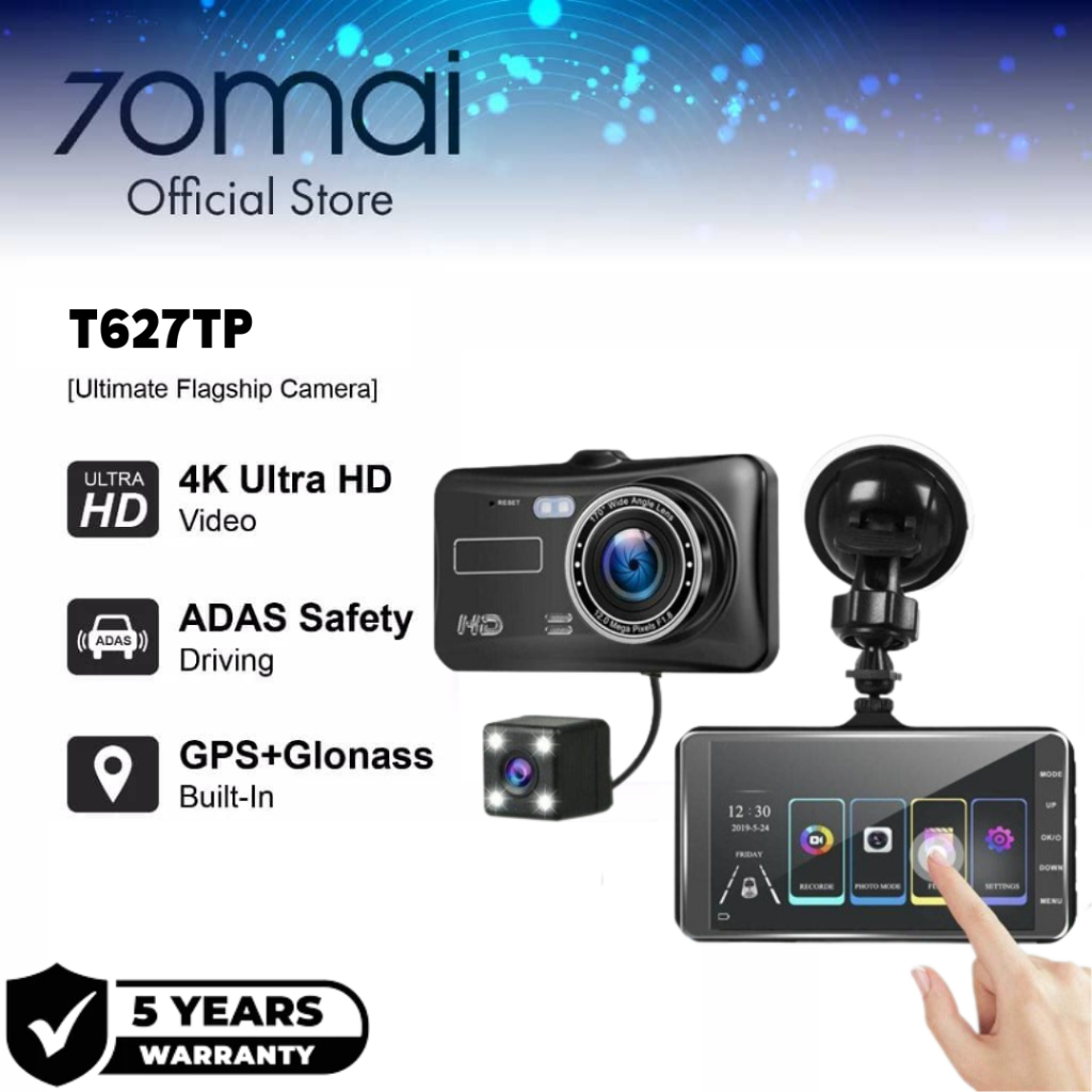 70mai 4 inch Car Recorder Dash Cam T267TP 1440P Dual lens Touch Screen ...