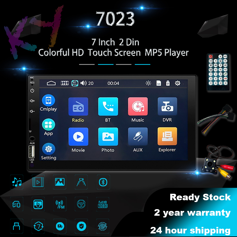 7023 Car Stereo With Bluetooth MP5 Player 7inch Car Audio Radio Stereo ...