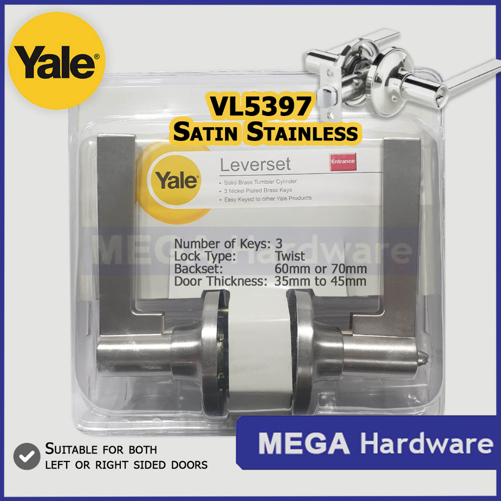 Yale Lever Type Tubular Lockset Door Knob VL5327 VL5347 VL5367 Antique ...