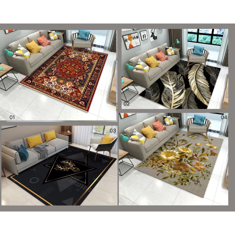 100x160Cm 3D Geometric Carpet Comfortable Lounge Area Rectangle Carpet ...