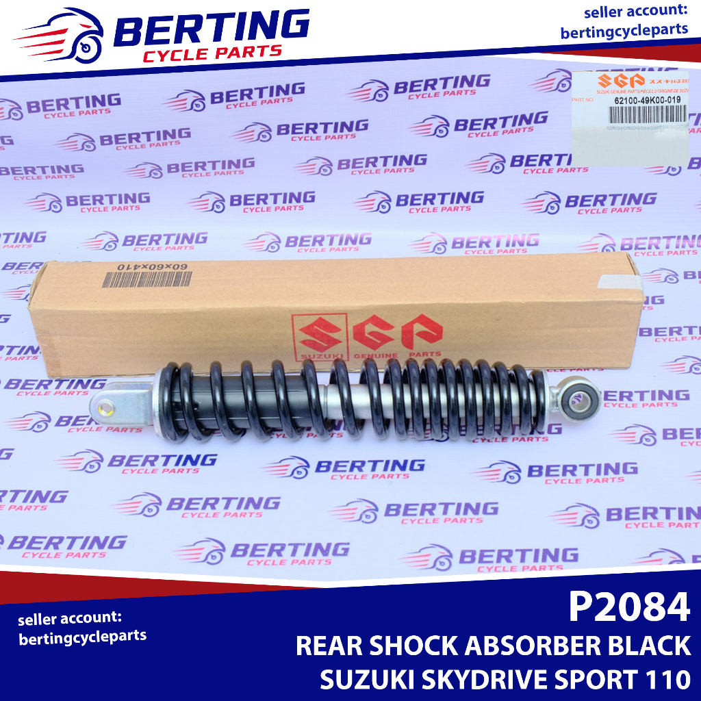 SGP REAR SHOCK ABSORBER BLACK Suzuki Skydrive Sport 110 Genuine 62100 ...