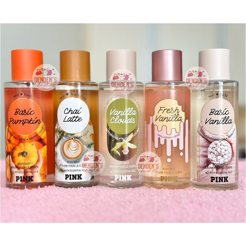 VS Pink BASIC VANILLA| VANILLA CLOUDS| BASIC PUMPKIN| CHAI LATTE Body ...
