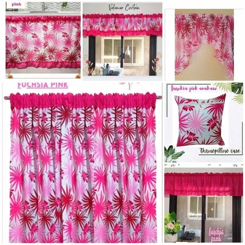 Anahaw Fusha Design Matchy Matchy Curtains | Shopee Philippines