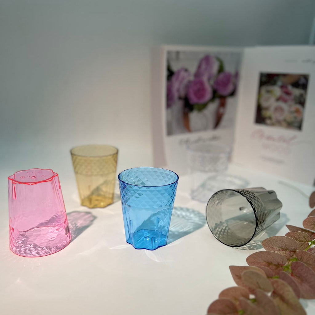 MC Mart】6Pcs/Set New Style Acrylic High Grade Plastic Drinking Cups ...