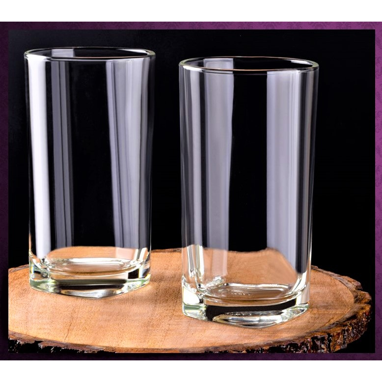 13.8oz/395ml & 10.3oz/295ml Tall Square Glass/Bar Glass/Beverage Glass ...
