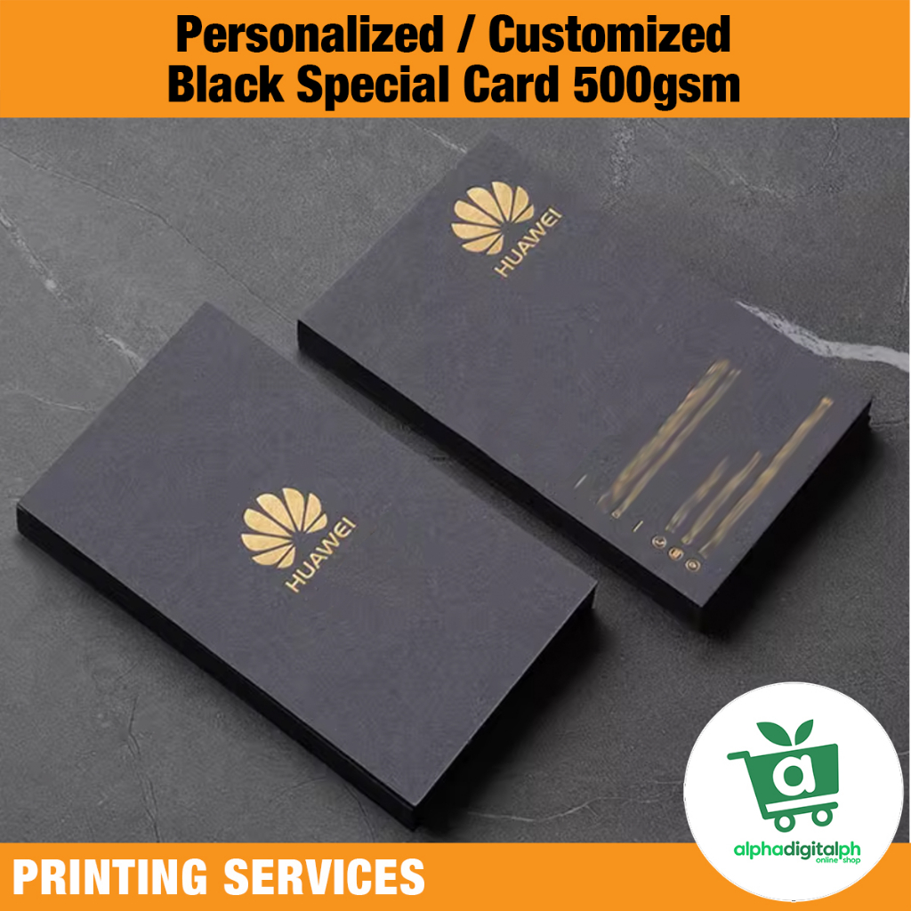 Personalized Black Special Card Foil Stamping Embossed Debossed ...