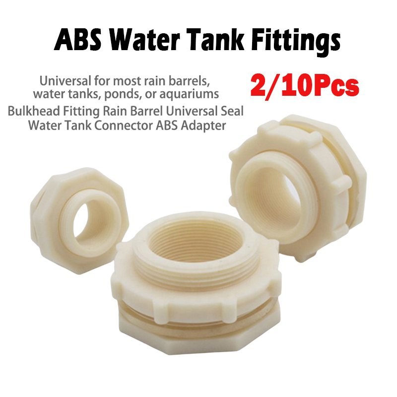 2/4/10Pcs Aquarium ABS Water Tank Fittings 1/2” 3/4“ 1” Thread Water ...
