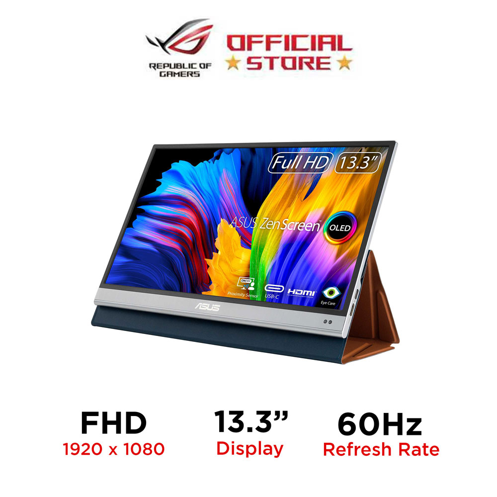 Asus ZenScreen MQ13AH 13.3 FHD OLED 60Hz 1ms Flicker Free Low Blue ...