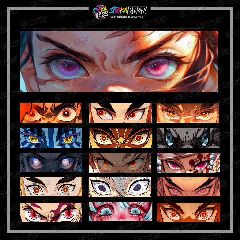 DEMONSLAYER PART 1 | ANIME EYE SLAP STICKER【VINYL PRINTED】( LAMINATED ...