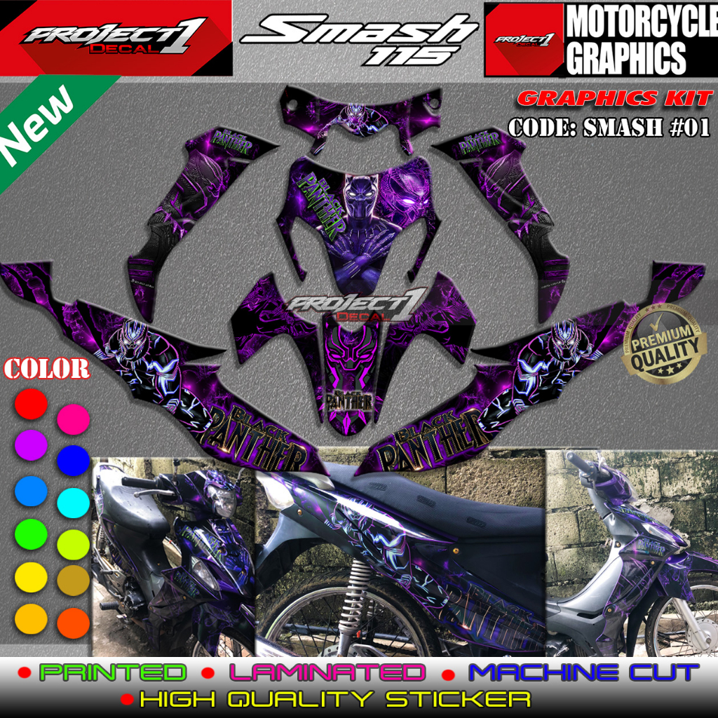 Smash 155 full set decals sticker ( Laminated non-fade sticker 8 design ...