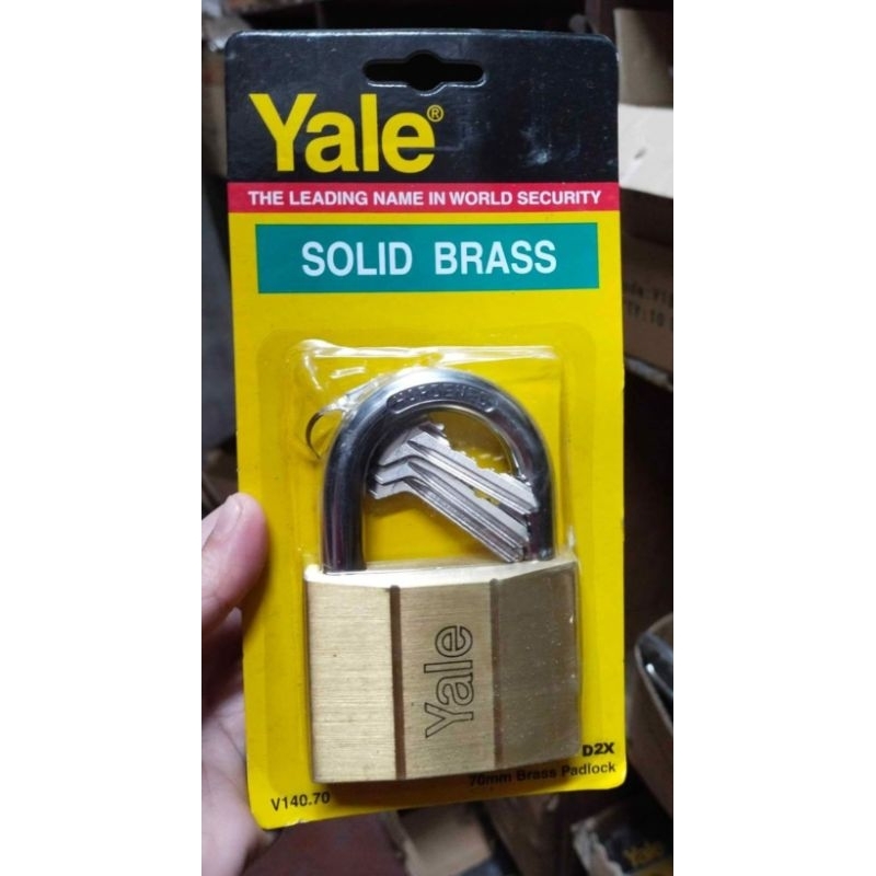 Yale padlock heavy duty brass padlock V140.70 70mm 60mm 50mm 40mm 30mm 25mm | Shopee Philippines