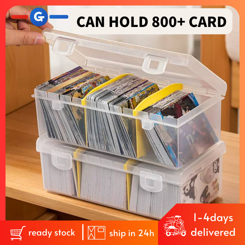 Transparent Card storage box Deck Box Cards Organizer with Adjustable ...