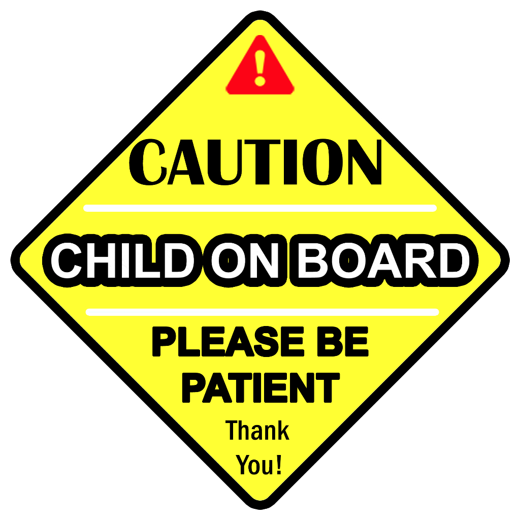 caution child on board laminated vinyl sticker. waterproof. Size is ...
