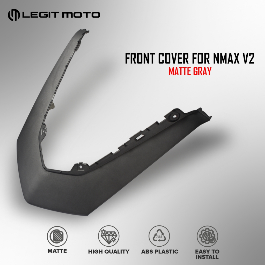 LEGITMOTO YAMAHA NMAX V2 BIG U FRONT COVER MATTE GRAY FOR NMAX V2 ...
