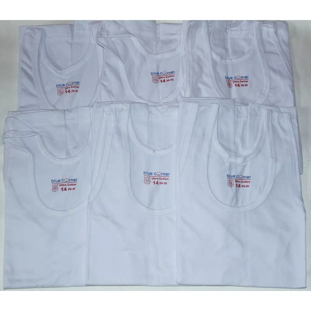 Blue corner sando white for kids boy ( 6pcs per pack ) | Shopee Philippines