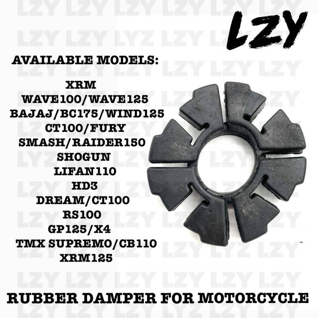 RUBBER DAMPER XRM WAVE BAJAJ BC175 CT100 SMASH LIFAN RS100 TMX FURY ...