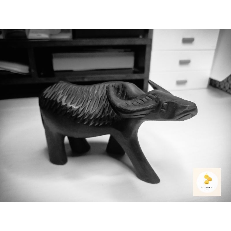 Wooden Tamaraw Carving | Shopee Philippines