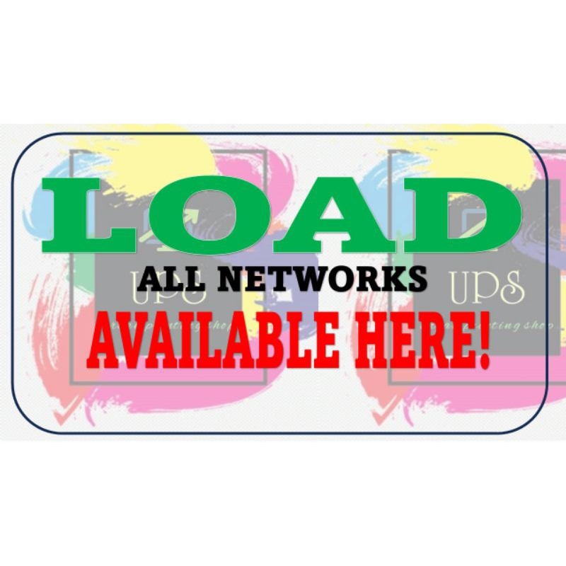 LOAD all networks store banner laminated a4 size | Shopee Philippines