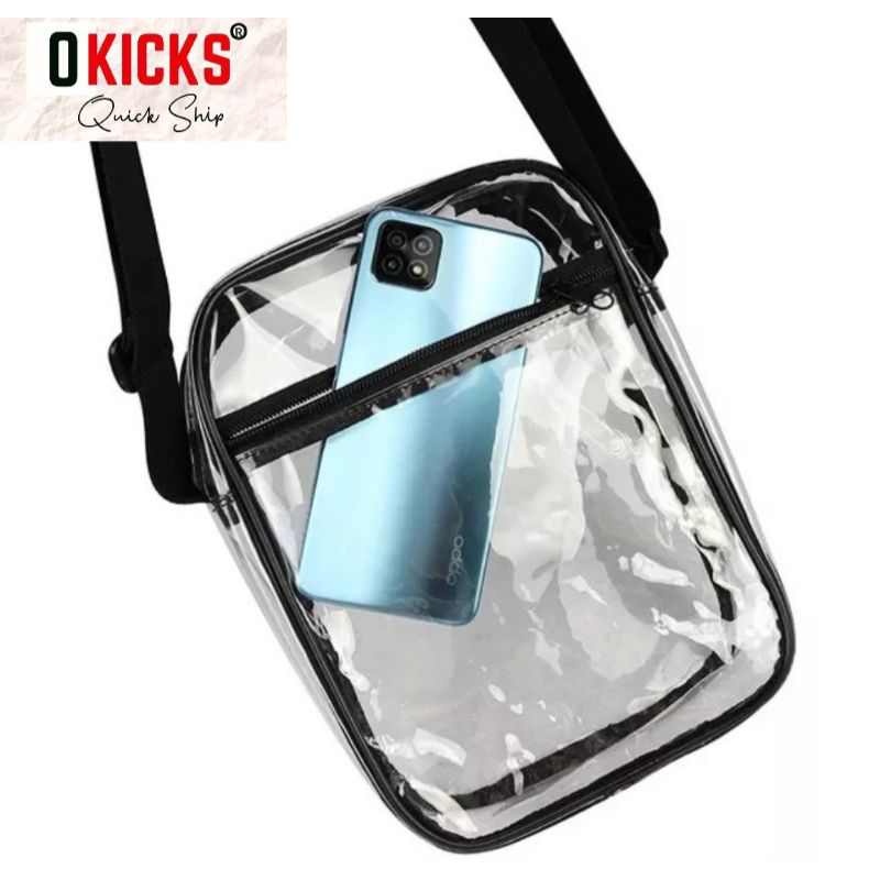 PVC Sling bag Shoulder Cross body bag Transparent Waterproof | Shopee ...