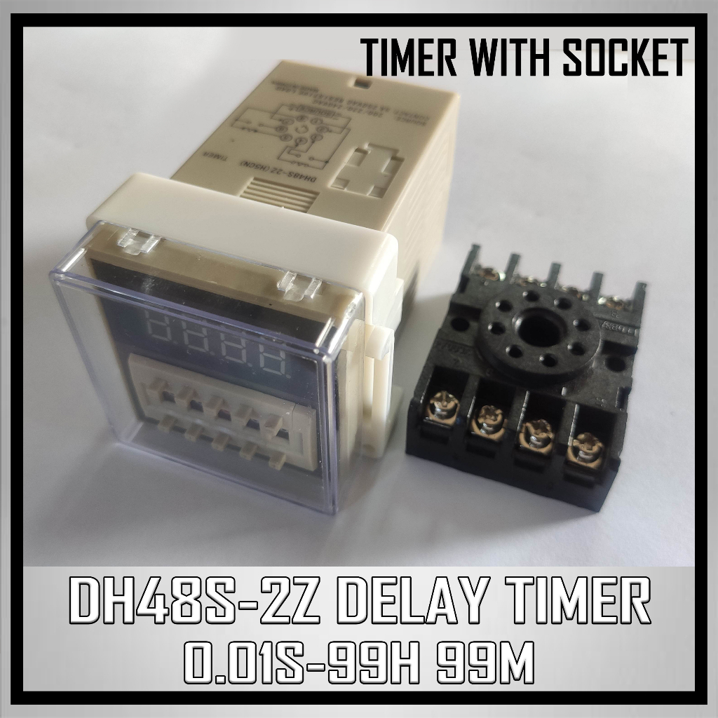 DH48S-2Z ON DELAY SPDT TIME RELAY WITH SOCKET BASE | VAT INCLUDED ...