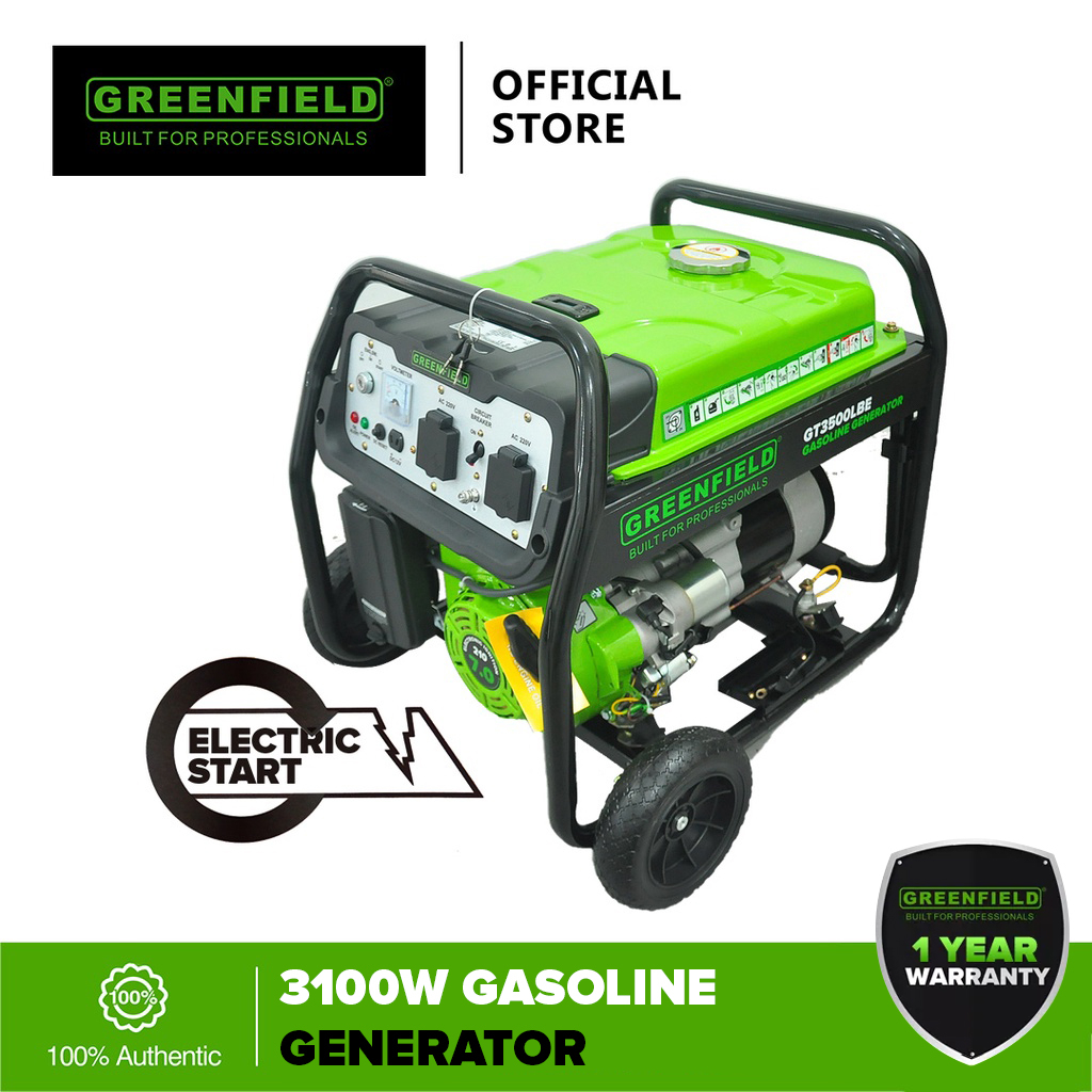 Greenfield Gasoline Generator 3100W Electric Start | Shopee Philippines