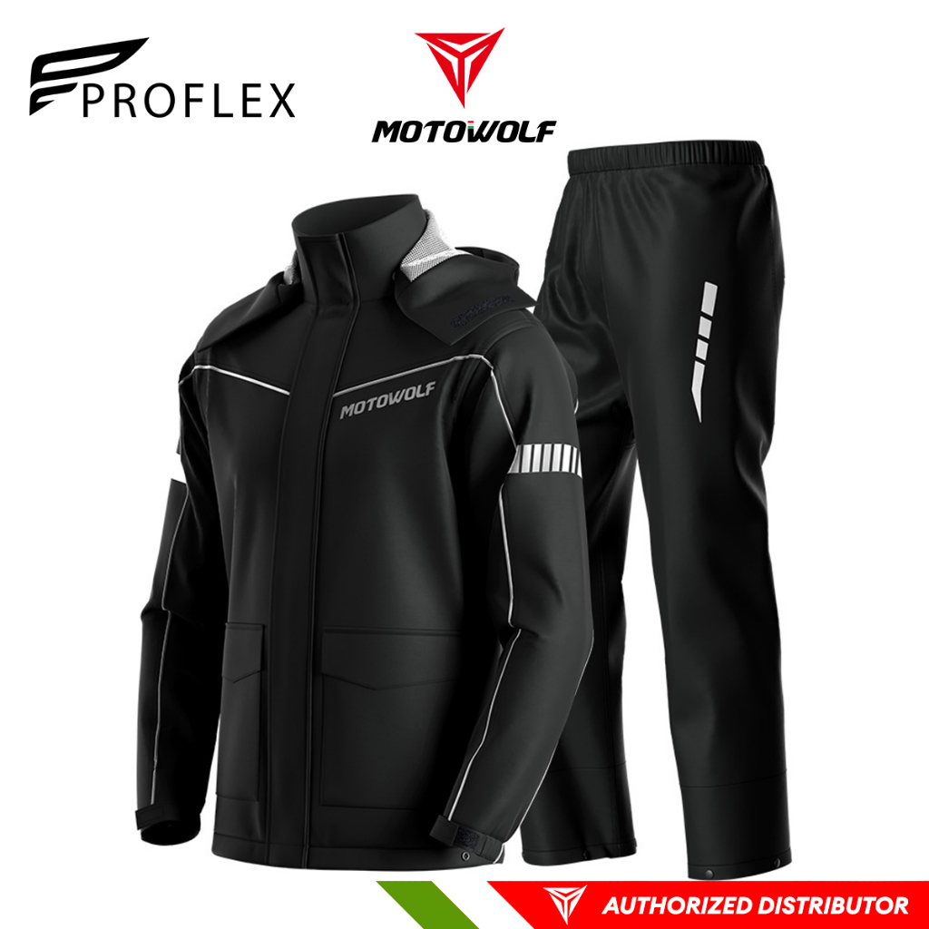 MOTOWOLF V3 & V3B Raincoat Jacket & Pants (With Shoe Cover & Carrying ...