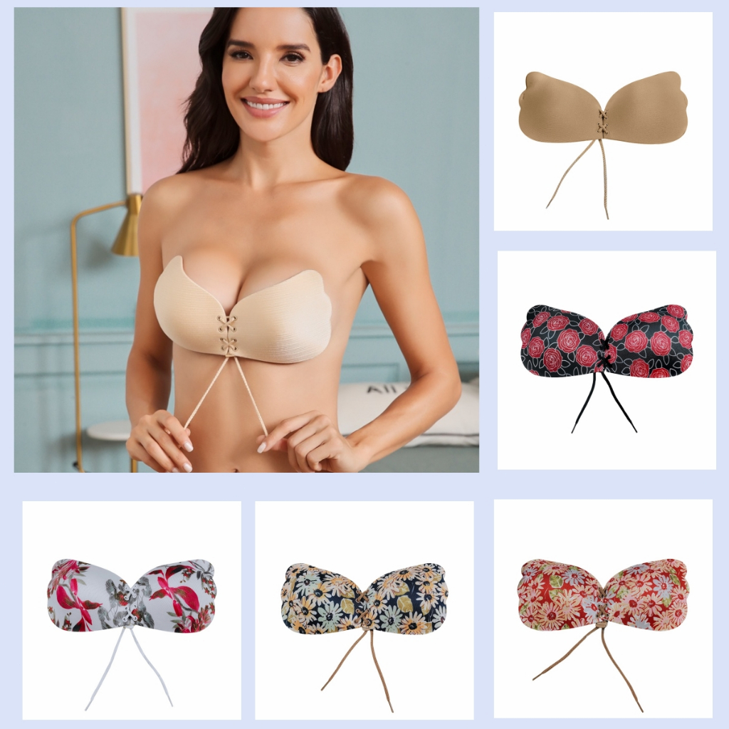 Invisible Bra Reusable Self Magic Push Up bra Cleavage Strapless NuBra Bralette | Shopee Philippines