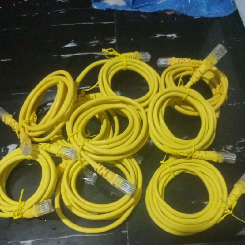 LAN CABLE For MODEM (yellow) 50pcs | Shopee Philippines