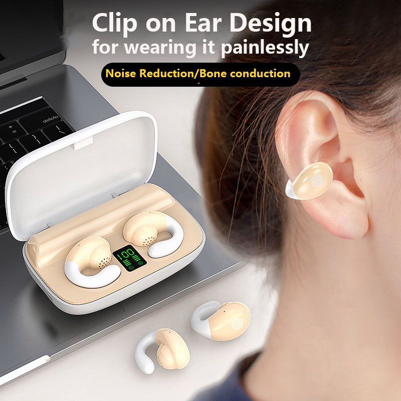 Original Bone Conduction Earphone Bluetooth Ear Clip Wireless earbuds ...