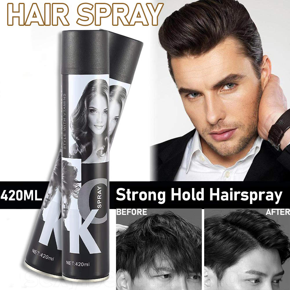 420ML CK Hair Spray Net Strong Hard Hold Hairspray for Men Moisturizing ...