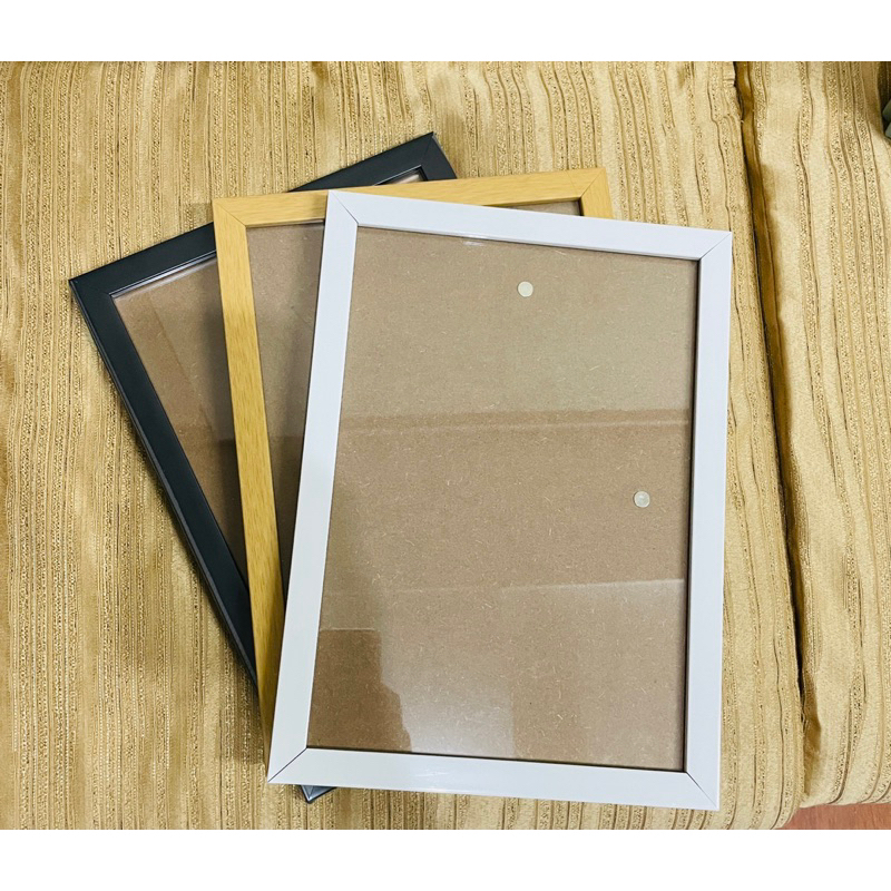 A4 Frame - Wall Frame Black White Wood Photoframe / Glass to Glass ...