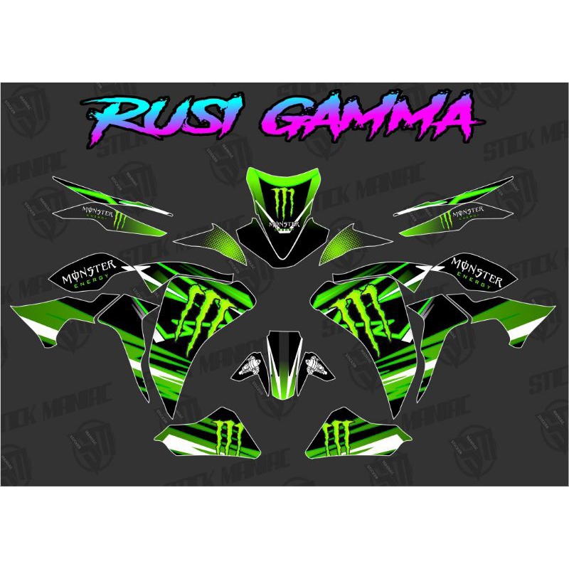 Rusi Gamma 200 decals sticker, Laminted | Shopee Philippines