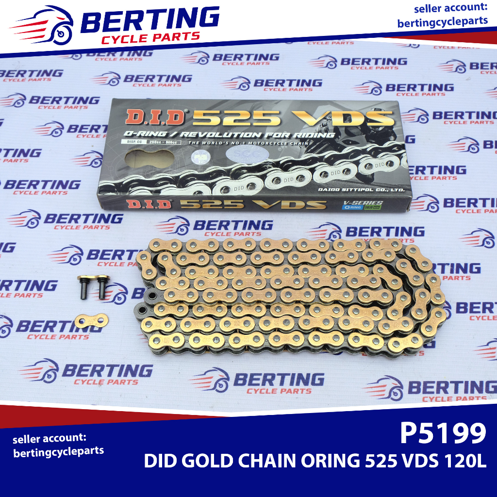 DID GOLD CHAIN ORING 525 VDS 120L GOLD | Shopee Philippines