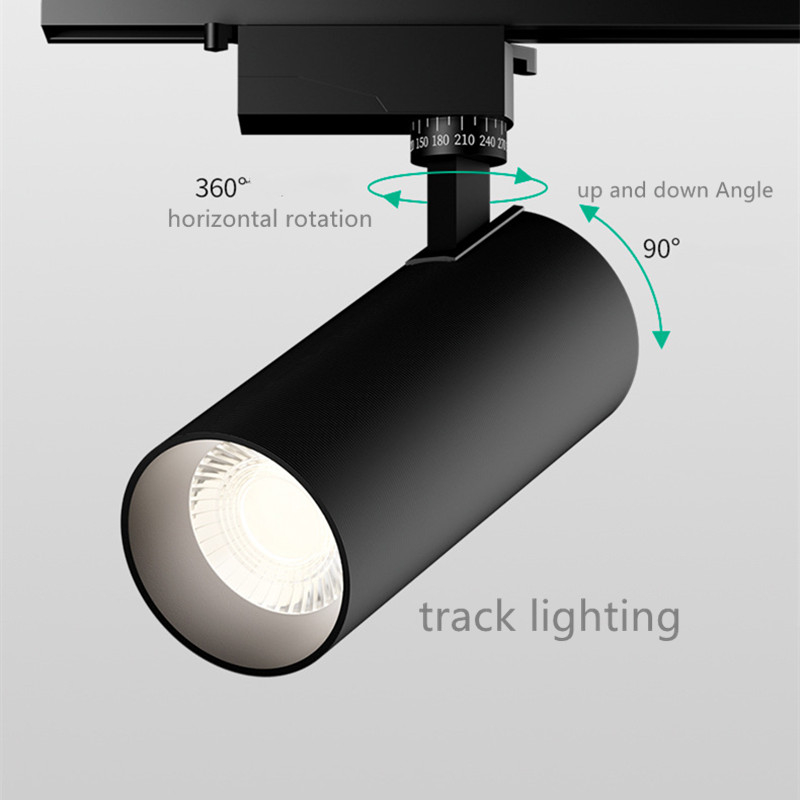 Track light spotlight Sky light Black COB track light LED spotlight | Shopee Philippines