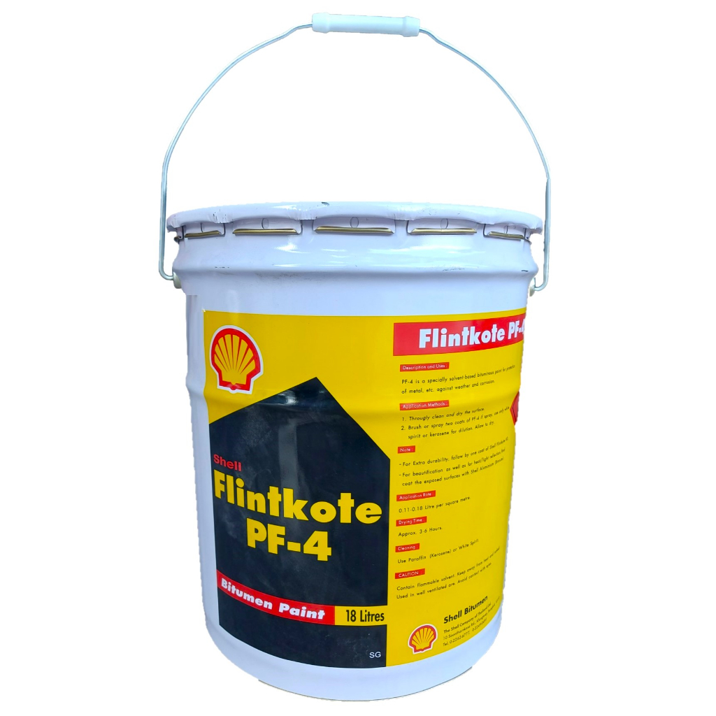 Shell Flintkote Bitumen Paint Black Primer PF-4 - 18L | Shopee Philippines