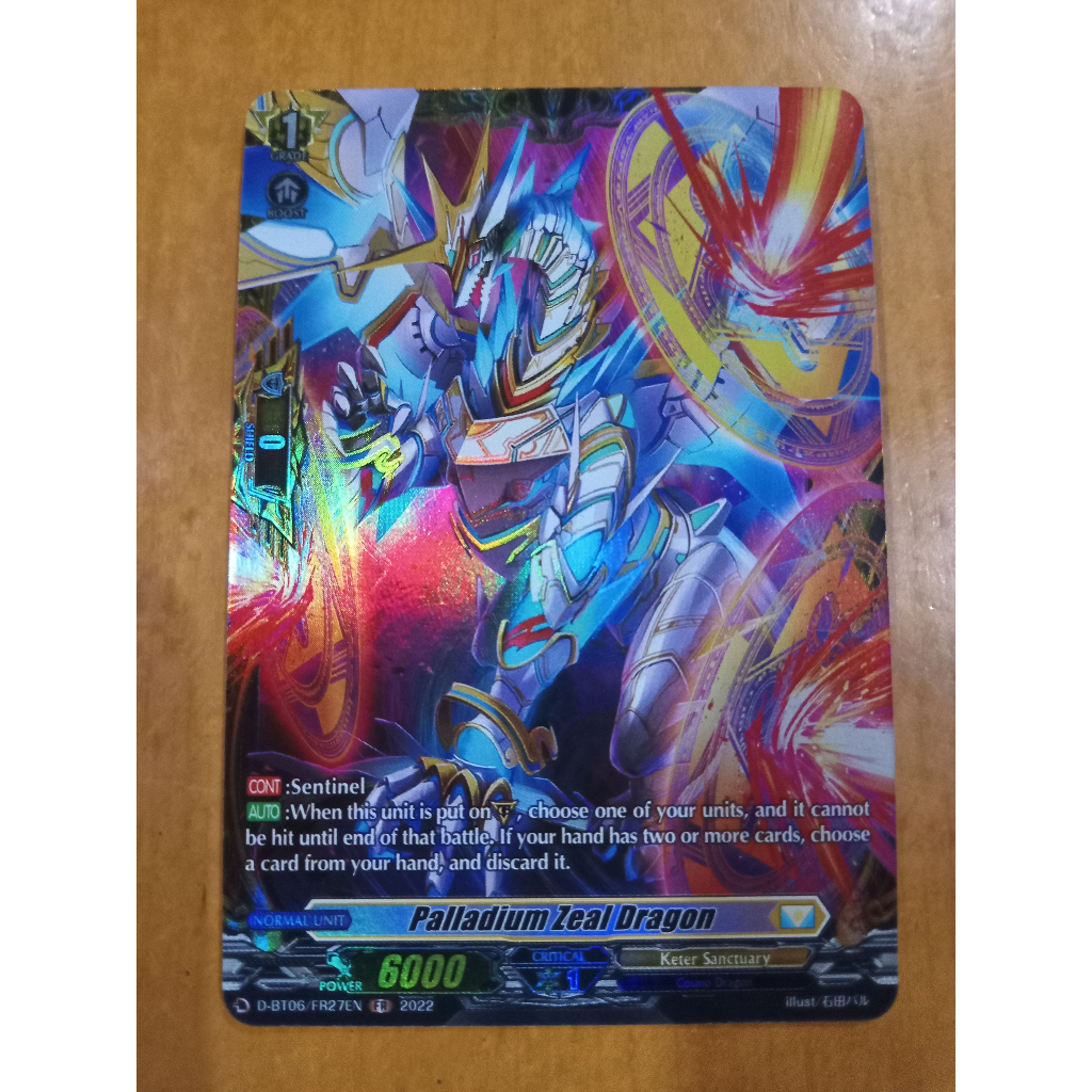 CFV FR Palladium Zeal Dragon D-BT06 Frame Rare Cardfight Vanguard English Keter Sanctuary ...