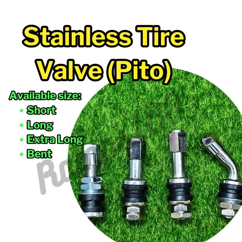 Pito Stainless Long and Short Tubeless Tire Valve Pito Stainless Bent ...