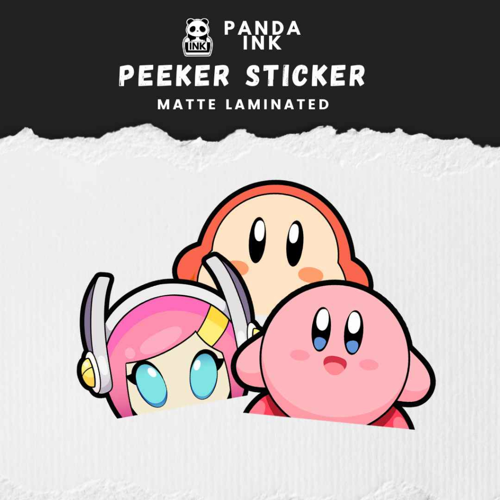 Kirby Peeker Sticker Matte Waterproof Vinyl Laminated Stickers | Shopee ...