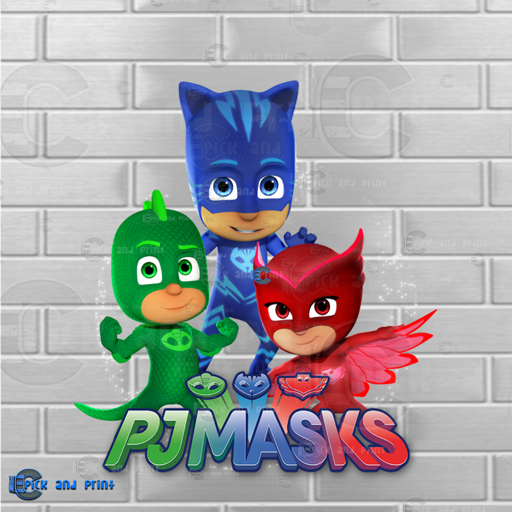 PJ Mask Character Cut outs for DIY Party Backdrops Party Decorations ...