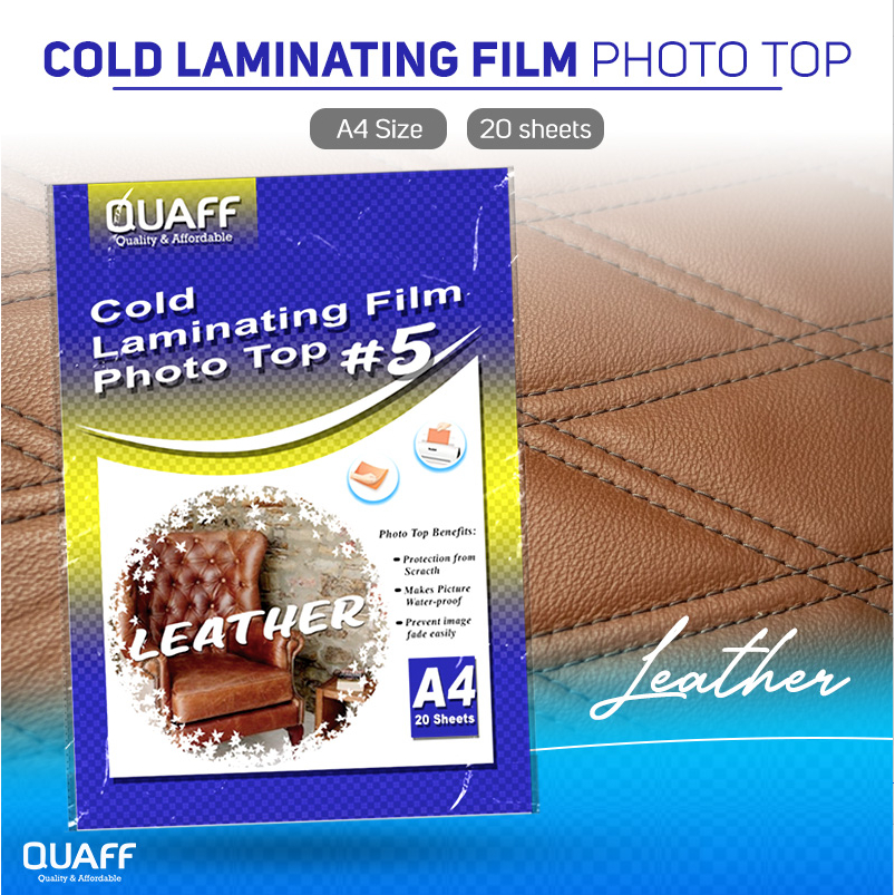 QUAFF Photo Top Cold Laminating Film A4 Size (20 sheets per pack ...