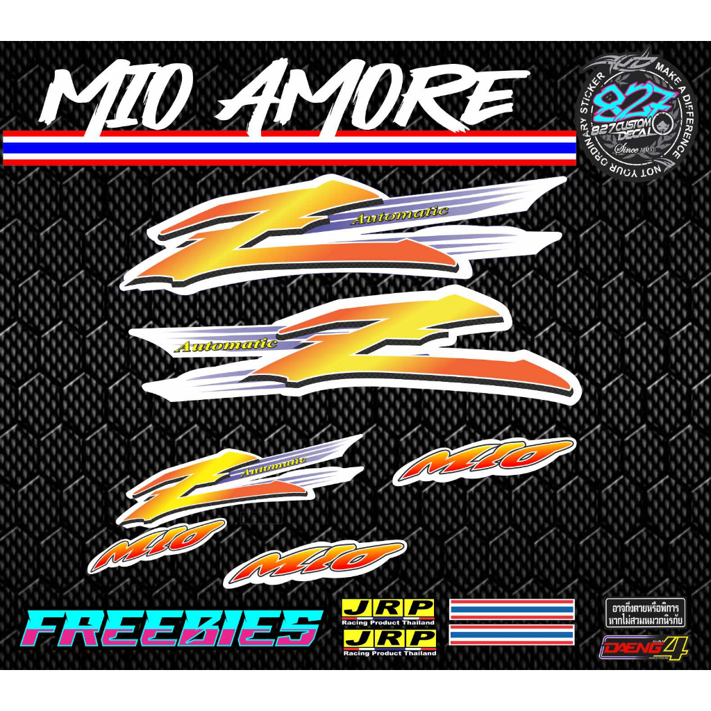 YAMAHA MIO 1/AMORE/SPORTY STOCK DECALS (PREMIUM QUALITY) | Shopee ...