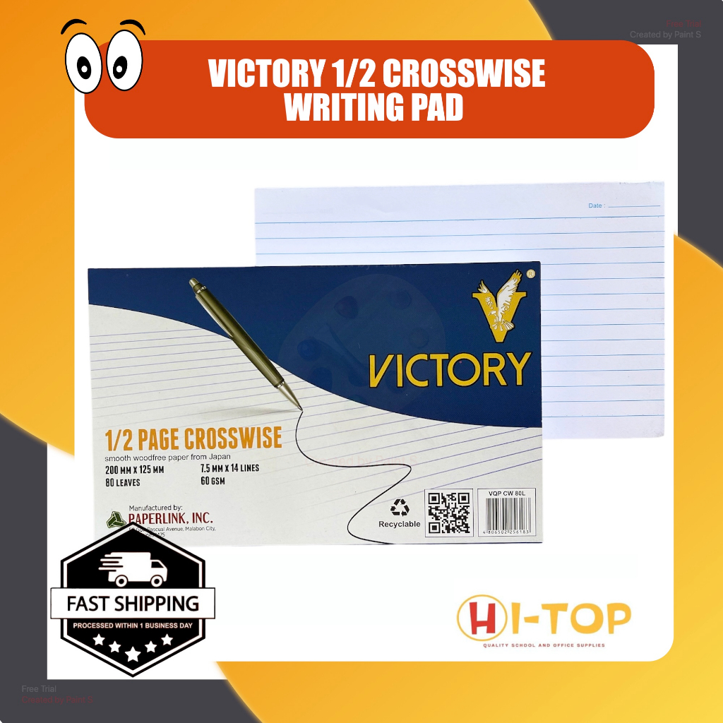 1/2 Crosswise Pad Victory l (10 Pads) Sold per Ream l memo pad paper ...