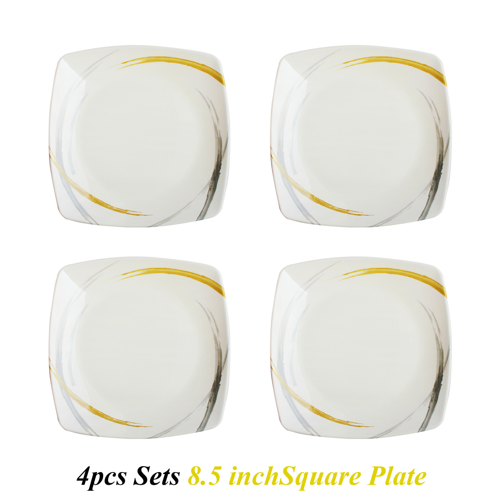 4pcs Sets Vector Abstract-T Melamine Dinnerware Melaware Plates Dining ...